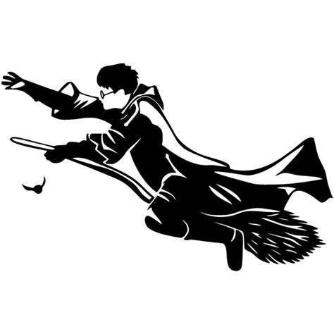 Silhueta De Vassoura De Harry Potter Harry Potter Logo Silhouette By