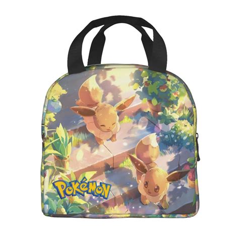 Eeveelution Eevee Lunch Bag Tote Bag Portable Insulated Lunch Box For