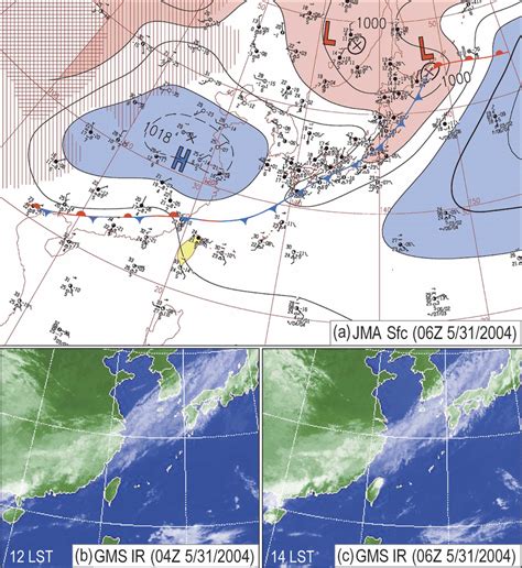 Fig A1 A The Surface Synoptic Chart At 0600 Utc 1400 Lst In