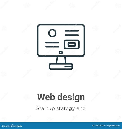 Web Design Outline Vector Icon Thin Line Black Web Design Icon Flat