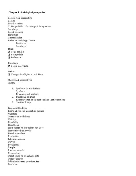 Midterm Review Lumen Chapter 1 Sociological Perspective Sociological Perspective Society