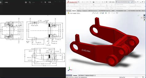 Cad Him Work Mode Rocker Arm Solidworks File