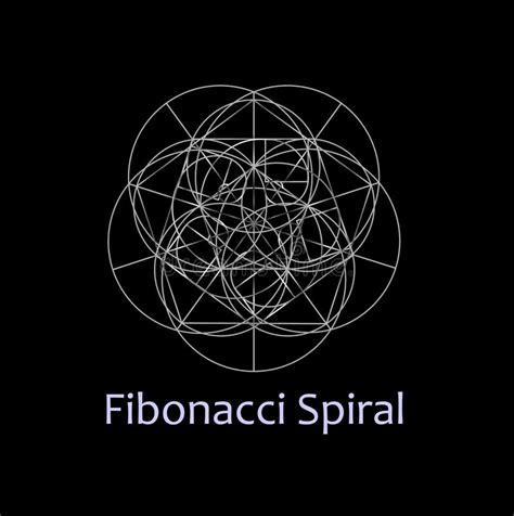 Fibonacci Spiral The Sacred Geometry Stock Vector Illustration Of Background Leonardo 134903799