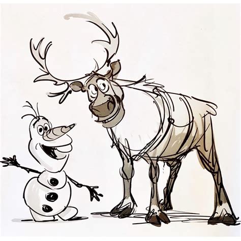 Olaf And Sven Drawing