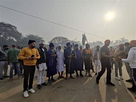 Farmers Protest Continues At Singhu Border For Ninth Straight Day In