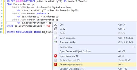 Query Index Analysis Sql Prompt 11 Product Documentation