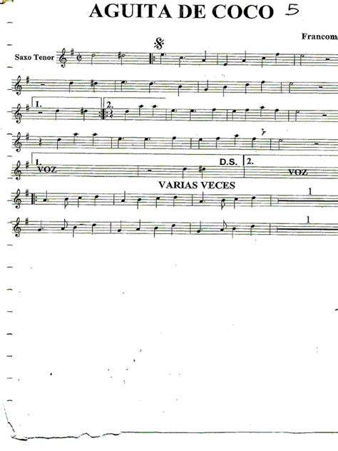 Aguita De Coco Sexteto Pdf