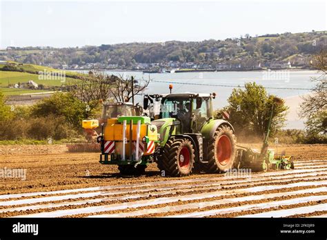 Sowing Maize With Fendt 722 Vario Co Cork Ireland Stock Photo Alamy