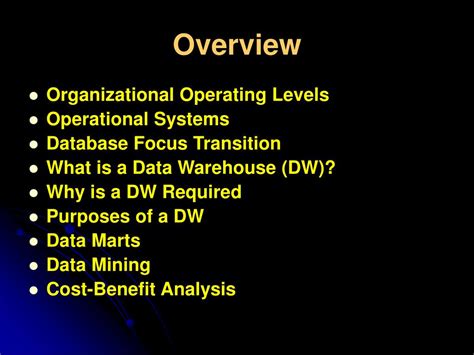 Ppt Data Warehouse Concepts Powerpoint Presentation Free Download