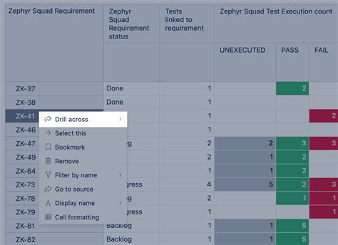 Zephyr Squad Requirement Coverage Matrix