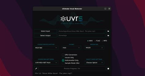 Remove Vocals From Audio Files With Ultimate Vocal Remover GUI AI Powered Linux Uprising Blog