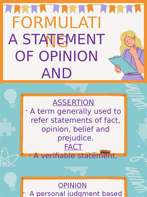 Lesson 3 Formulating A Statement Of Opinion And Assertion Pdf Truth