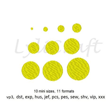 Mini Round Shape Embroidery Design Small Round Shape Machine