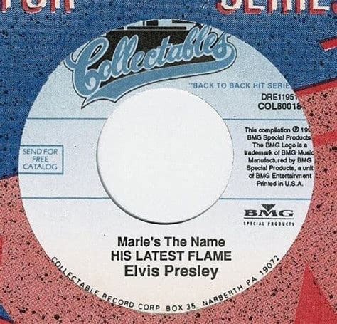 Elvis Presley Marie S The Name His Latest Flame Vinyl Record 7 Inch