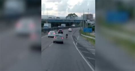 Ciclistas São Flagrados Descendo O Morro Do Boi Entre Carros Na Br 101