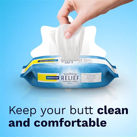 Buy Preparation H Soothing Relief Flushable Cleansing Cooling Wipes