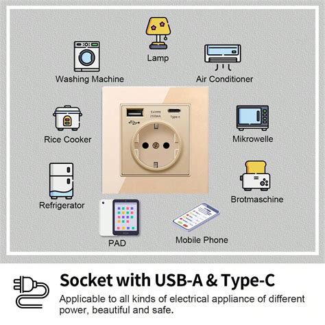 Gold Eu Standard Usb Type C Sockets SHEIN USA