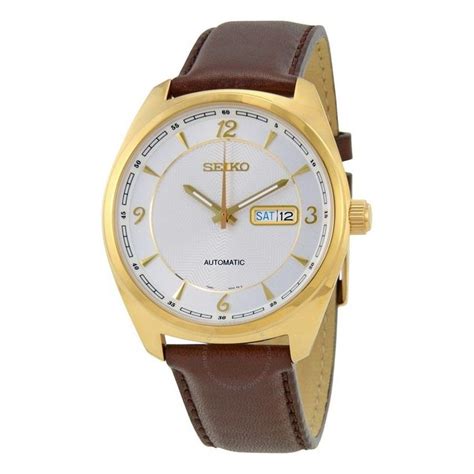 Seiko Mens Recraft Series Japanese Automatic Brown Leather Watch