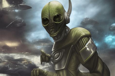 Alien General Playing A Game On The Galactic Map · Creative Fabrica