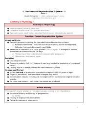 Understanding The Female Reproductive System Anatomy Course Hero