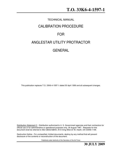 Anglestar Utility Protractor General 33k641597 1 Pdf Calibration