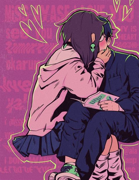 Ayase Momo And Takakura Ken Dandadan Drawn By Alalalampone
