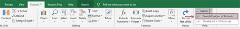 Easily Search The Function Of Kutools For Excel