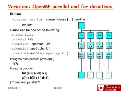 Cs4961 Parallel Programming Lecture 5 Data And Task Parallelism Cont