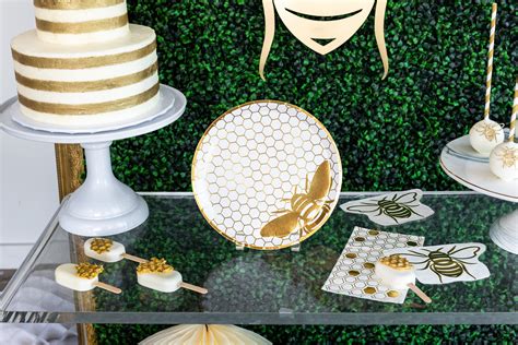 Hey Bae Bee Dessert Plates Confettimyparty