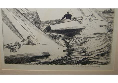 Y E Soderberg Star Class Original Hand Signed Etching Framed 14t X 15