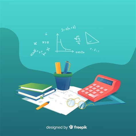 Premium Vector Cartoon Math Elements Background