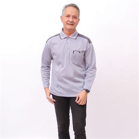 Jual BAJU BAPAK BAPAK LENGAN PANJANG / KAOS KERAH BAPAK BAPAK / KAOS WANGKI LENGAN PANJANG ...