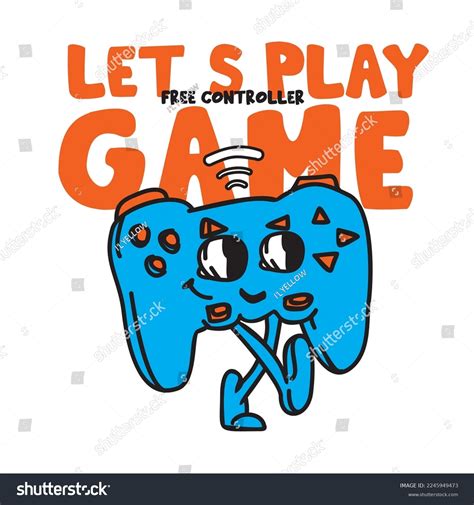 Stick Game Controller Caracter Art Illustration Stock Vector Royalty