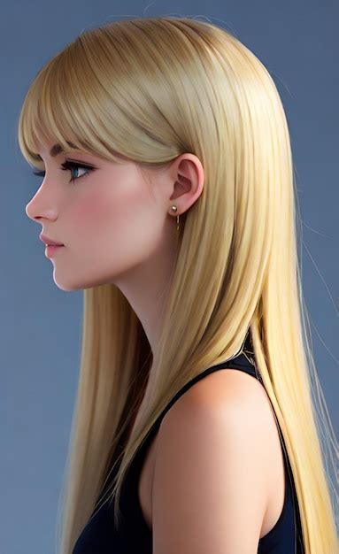 Premium Photo Blond Girl Profile
