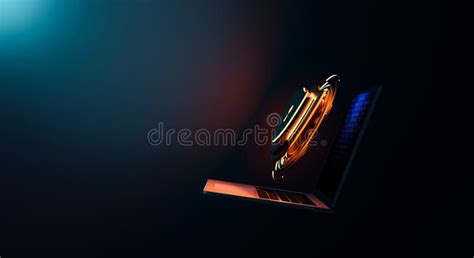 Protection Network Security Computer And Safe Your Data Concept Stock Illustration