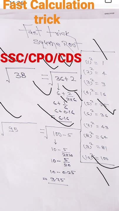 Square Root Any Numberfast Calculating Trick Youtube