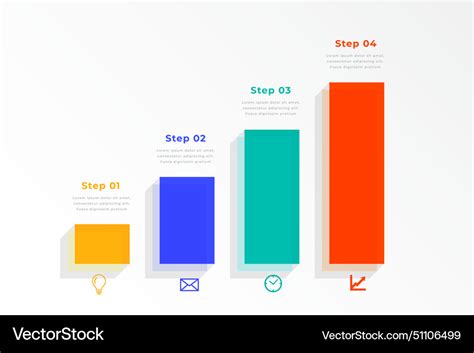 Infographic Workflow Cart Diagram Template Vector Image