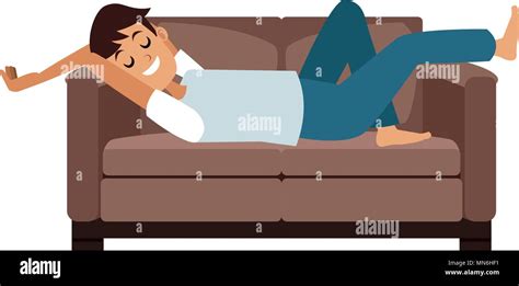 Man Sleeping In Sofa Stock Vector Image And Art Alamy