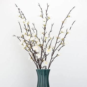 Amazon人工造花梅の花 本 絹布アーティフィシャルフラワー セット インテリア アーティシャルフラワー 花束ホワイト cm ファ オーナメント 室内玄関 部屋飾り結婚式