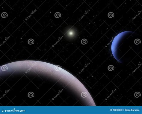 Triton And Neptune Stock Illustration Illustration Of Moon 2328060