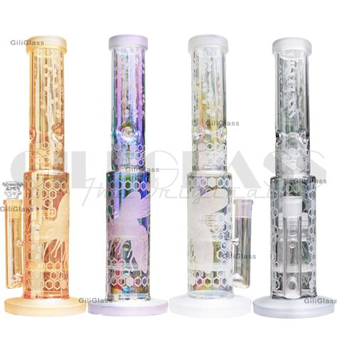 158 Big Glass Smoking Water Pipe With Deep Sanding With Special