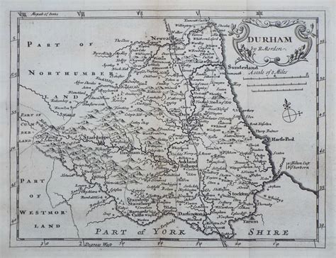 Antique Maps And Prints Of Durham