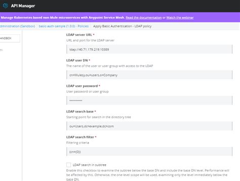 Basic Authentication Ldap Mulesoft Api Manager Policy