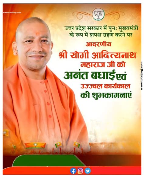 100 Yogi Adityanath Birthday Banner Editing Background Total PNG