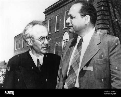 Dr Hans Albert Einstein 51 Son Of The Late Dr Albert Einstein Right Appears At Princeton