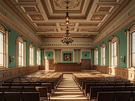 Assembly Hall Interior Vintage Room Premium Ai Generated Image