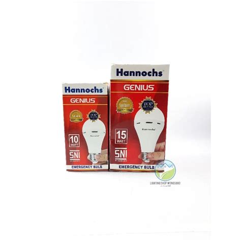 Jual Lampu Emergency Darurat Hannochs Genius Bulb 10watt 15 Watt