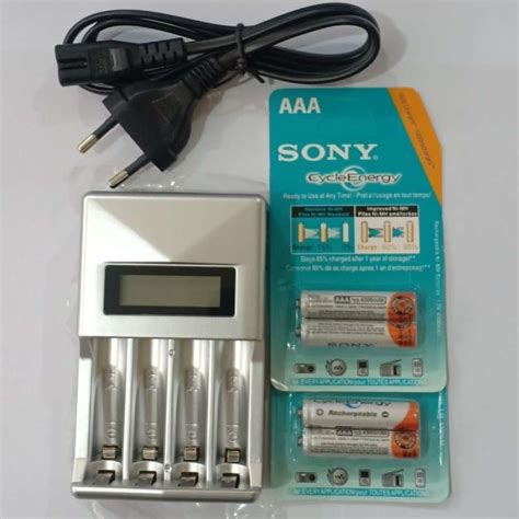 Promo Charger Baterai Indikator Digital 2set 4pc Baterai Aaa