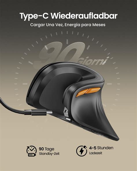 Em11 Nl Ergonomische Vertikale Bluetooth Maus Protoarc