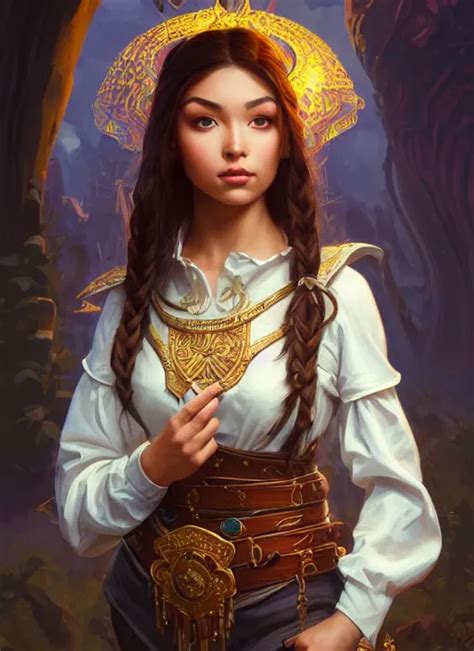 Portrait Of Russian Mexican Asian Girl Jodhpurs Stable Diffusion